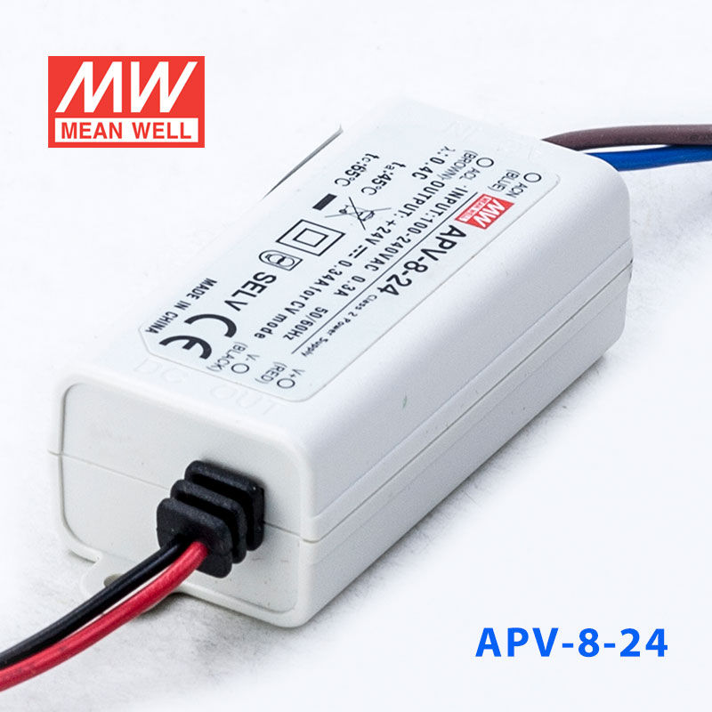APV-8-24 8W 24V 0.34A 明纬牌恒压输出防水塑壳LED照明电源 _明纬