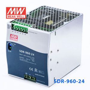 SDR-960-24 960W 24V40A高效率高功率因素单路输出DIN导轨安装明纬开关电源_明纬